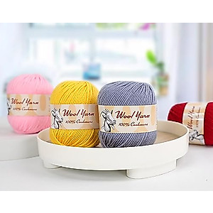100% Cashmere Wool Yarn (Pack of 10) by Yonkey Monkey 500gr Imported Knitting Crochet (Light Gray 14)