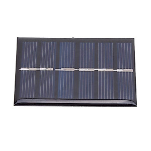 Solar Panel, 4Pcs 3V 0.3W Polycrystalline Silicon DIY Safety Solar Power Charging Panel with Cable, Intelligent Stabilized Voltage Control, 65x48mm