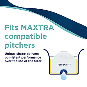 MAVEA Maxtra Replacement Filter for MAVEA Water Filtration Pitcher, 1-Pack, White