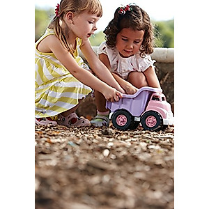 Green Toys Dump Truck in Pink Color - BPA Free, Phthalates Free Play Toys for Improving Gross Motor, Fine Motor Skills. Play Vehicles