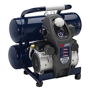 Quiet Air Compressor, Lightweight, 4.6 Gallon, Half the Noise and Weight, 4X Life, All the Power (Campbell Hausfeld DC040500)