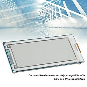 3inch Electronic Ink Display Module, 400 x 168 Resolution Low Power Red, Yellow, Black, White 4 Color Electronic Ink Display Panel, for RPi, for Jetson Nano, for STM32, SPI Interface