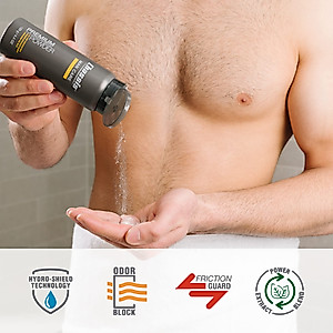 Chassis Premium Body Powder for Men, Whole Body Deodorant, Odor-Absorbent, Talc-Free Anti-Chafing Powder for Groin & Sensitive Skin, Friction Defense & Odor Control, Original Fresh Scent