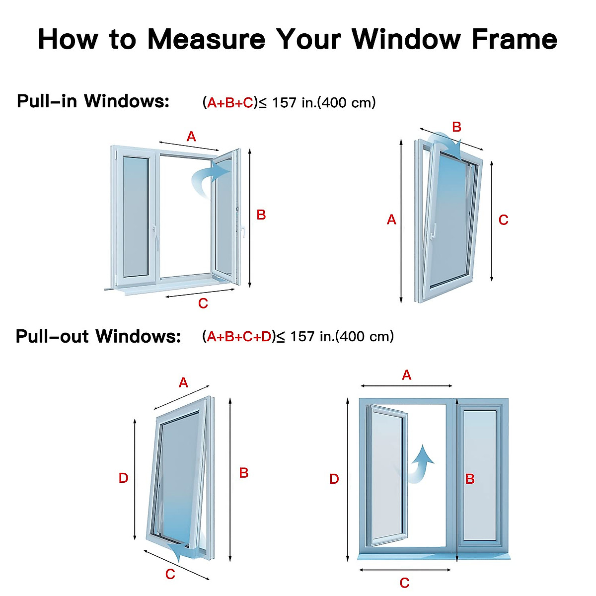 Vgooar Universal Window Seal for Portable Air Conditioner, Waterproof Window Seal for AC Unit, Tilting and Casement Windows Only, 400cm / 157inch