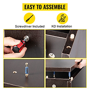 VEVOR Wood Podium, 23.6" x 47.2", Lecterns and Podiums w/ 4 Rolling Wheels, Flat Surface, Baffle Plate & Shelf, Easy Assembly Ebony Lecterns for Church, Office, School, Home Black