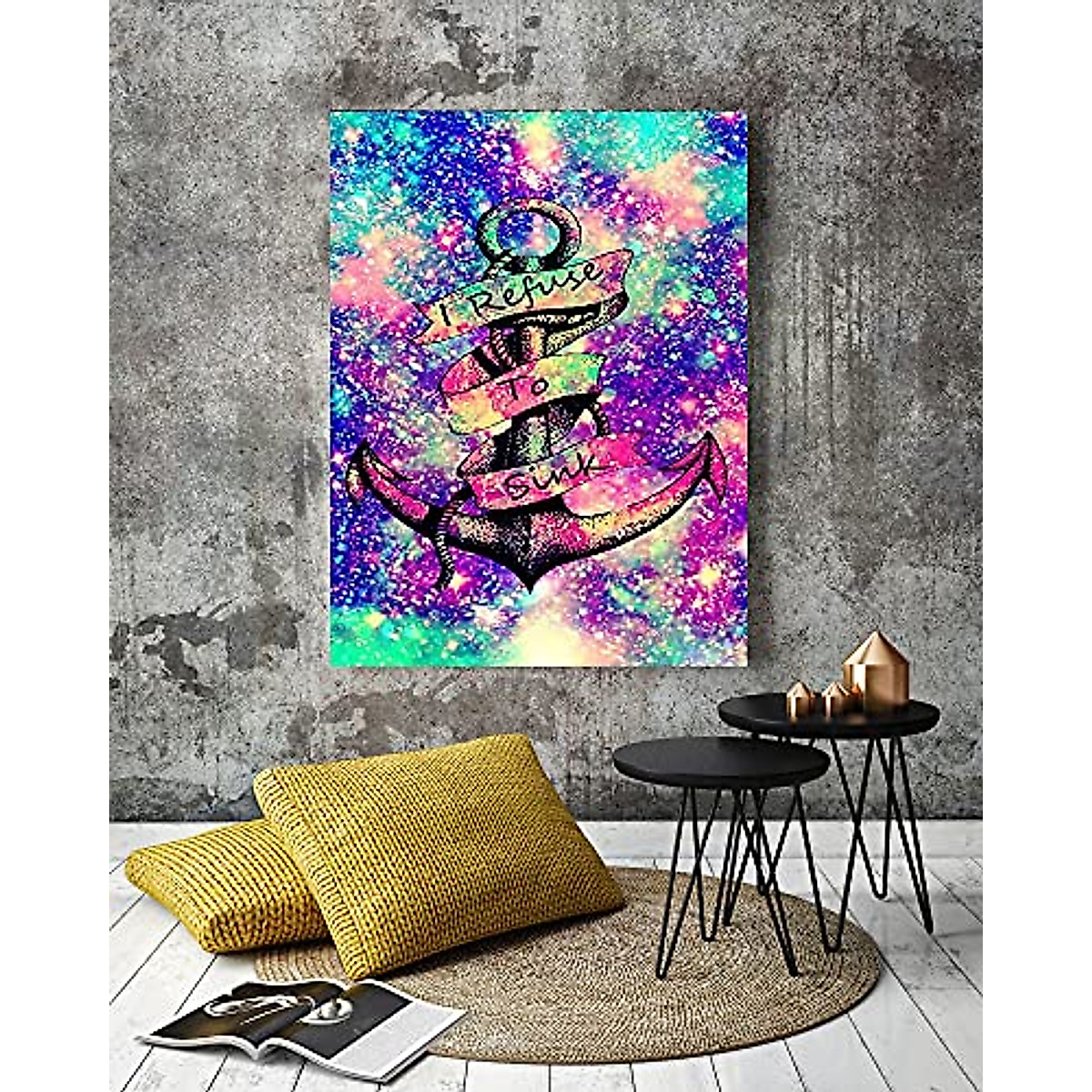 Diamond Painting Kits for Adults 5D（I Refuse to Sink） Diamond Art Kit for Beginners,DIY Paint with Round Full Drill Diamonds Paintings Gem Art for Christmas Home Wall Decoration Gift 11.8x15.7in