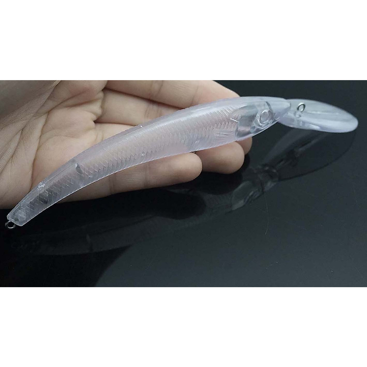 10PCS Unpainted topwater Minnow Fishing Lure 158mm 13.5g Crankbait Artificial Hard Bait Carp Pike Bass Wobblers Deep Diving Fishing jerkbait 9# Free Eye