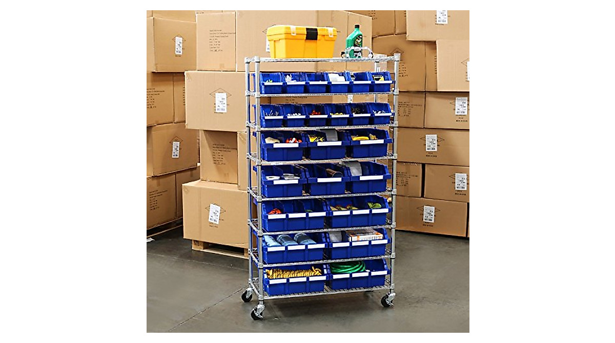 Member's Mark 24-Bin Storage Rack - Durable & Mobile Organization