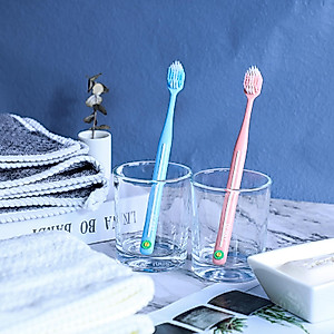 Gaolinci 2 Pcs Classic Clear Cylindrical Glass Mouthwash Cups, Bathroom Brushing Cup, 6 Oz