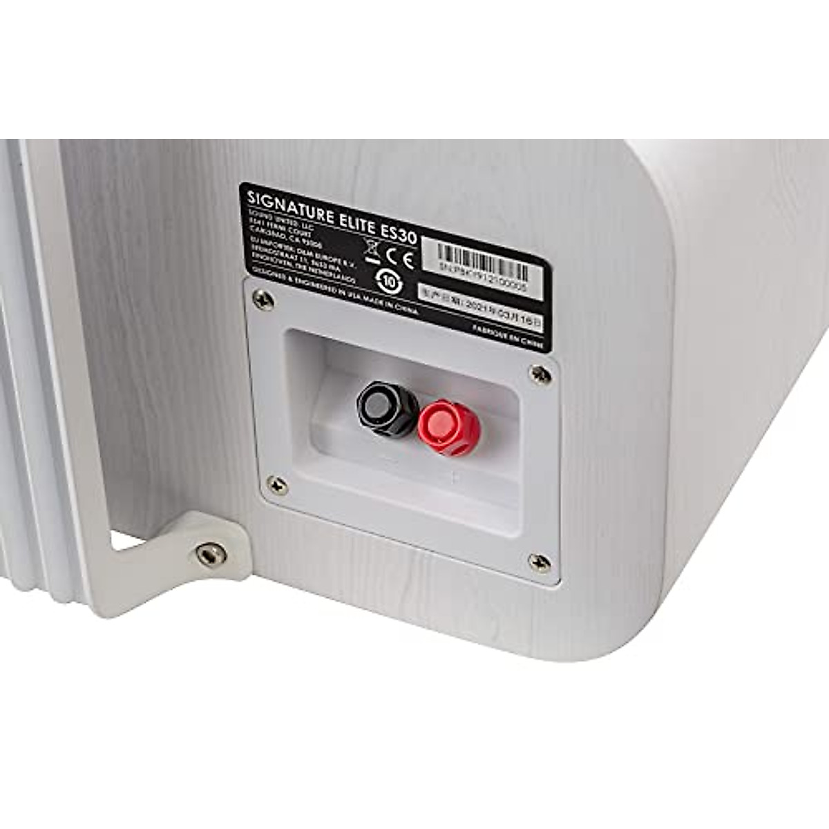 Polk Signature Elite ES30 Center Channel Speaker - Hi-Res Audio Certified, Dolby Atmos & DTS:X Compatible, 1" Tweeter & Two 5.25" Woofers, Dual Power Port for Effortless Bass, Elegant White-Washed