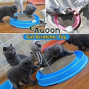 AUOON Cat Scratcher Toy, Cat Toy, Scratch pad,Scratching Toy,Post Pad Interactive Training Exercise Mouse Play Toy with Ball