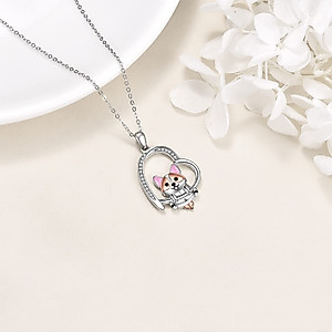 Corgi Necklace 925 Sterling Silver Corgi Jewelry Pet Dog Lovers Gifts for Women