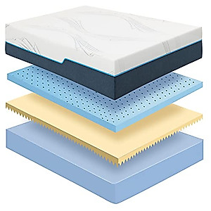 Nautica Home Exhilarate 12" Medium-Plush Gel Memory Foam Mattress with Cooling Air Flow and Pressure Relieving Foam Layers, Ice Lux Fabric Cover, Bed-in-a-Box, Queen, White