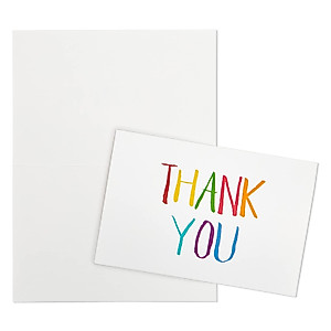 Juvale 48 Pack Thank You Note Cards with Envelopes for Kids Birthday, Baby Shower, Blank Inside (4x6 In)