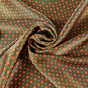 GERINLY Cowboy Neckerchief for Men 27 Inch Silk Neck Bandana Retro Rock Head Scarf for Music Festival Ascot (Armygreen)