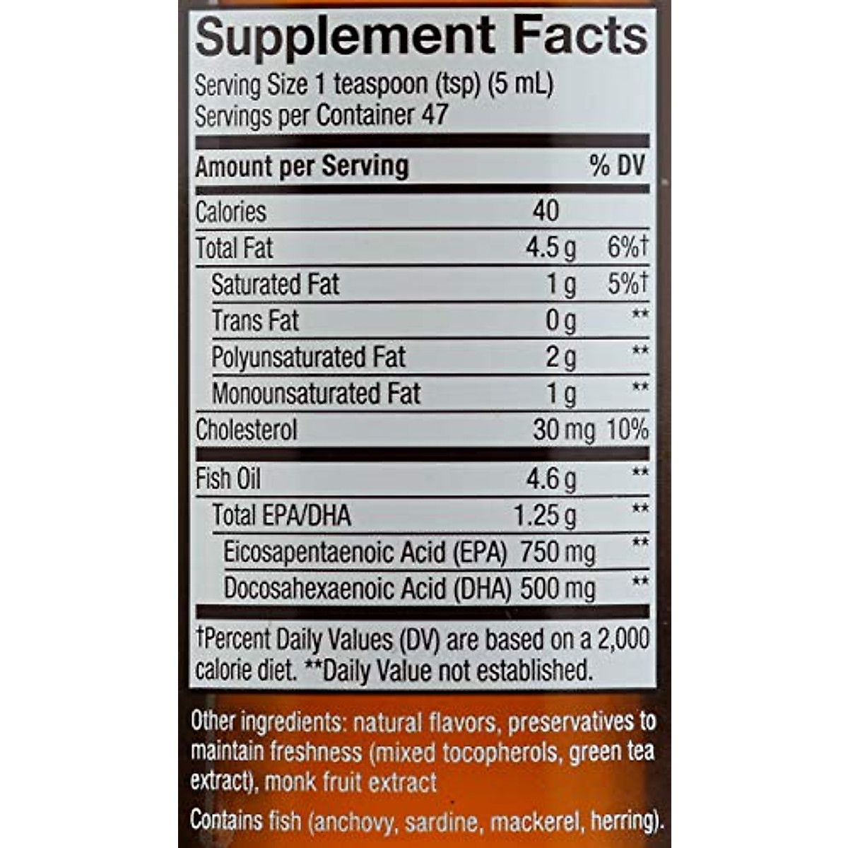 Nature’s Way Ultra Pure Omega3 Liquid Fish Oil Supplement, Grapefruit Tangerine Flavor, 8 Fl Oz