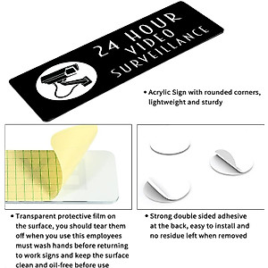 Zinevie Durable Rounded Corners Long Lasting Modern Design Sign Standard Exit Wall or Door Sign Durable Plastic and Easy Installation (3 x 8 Inch)