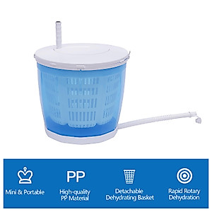 Portable Dryer, Mini Manual Dryer Machine, Portable Single Tub Dryer Machine, Hand-operated Mini Compact Spin Dryer (Dryer)