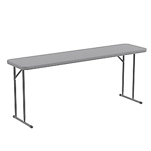 Flash Furniture Kathryn 6-Foot Gray Plastic Folding Training Table, Grey
