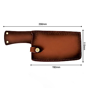 Meat Cleaver Covers Universal Leather Knives Universal Meat Cleaver Covers PU Leather Knife Butcher Knife Guards Protectors Blade Shield Guard Hatchet