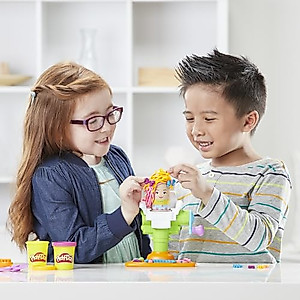 Play-Doh Buzz 'n Cut Fuzzy Pumper Barber Shop Toy with Electric Buzzer and 5 Non-Toxic Play-Doh Colors, 2-Ounce Cans (Amazon Exclusive)