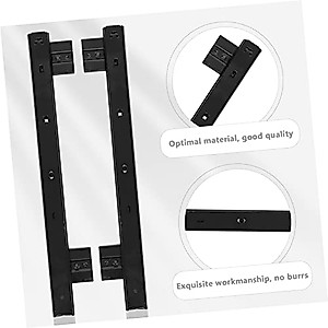 Abaodam 2 Pairs Keyboard Rails Plastic Serving Tray Desk Tray Ball Bearing Desk Keyboard Tray Slide Out Keyboard Under Keyboard Tray Under Desk Steel Practical Keyboard Stand Cupboard