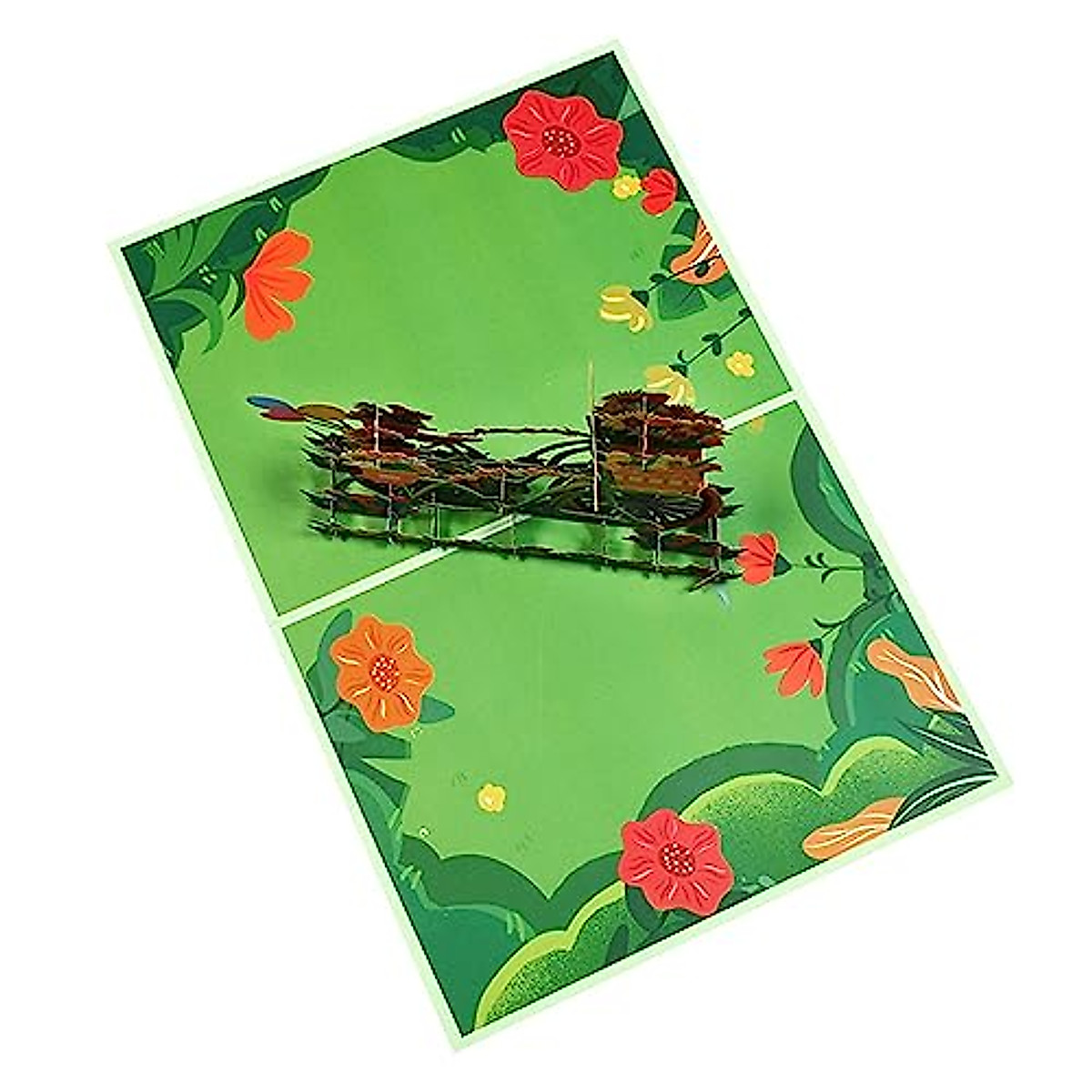 ASYWISH Bicycle Pop-Up Card 3D Flower Basket Travel Card With Envelope Mother Day Birthday Card For Mom Wife Greeting Card Gift 3D Greeting Card
