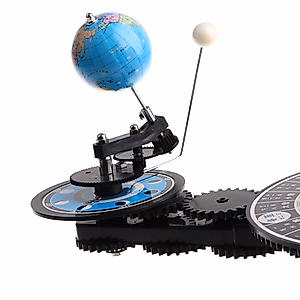 UZPDWK Sun Earth Moon Orbital Model with Light, Kids Solar System Model Astronomical Science Educational Kits