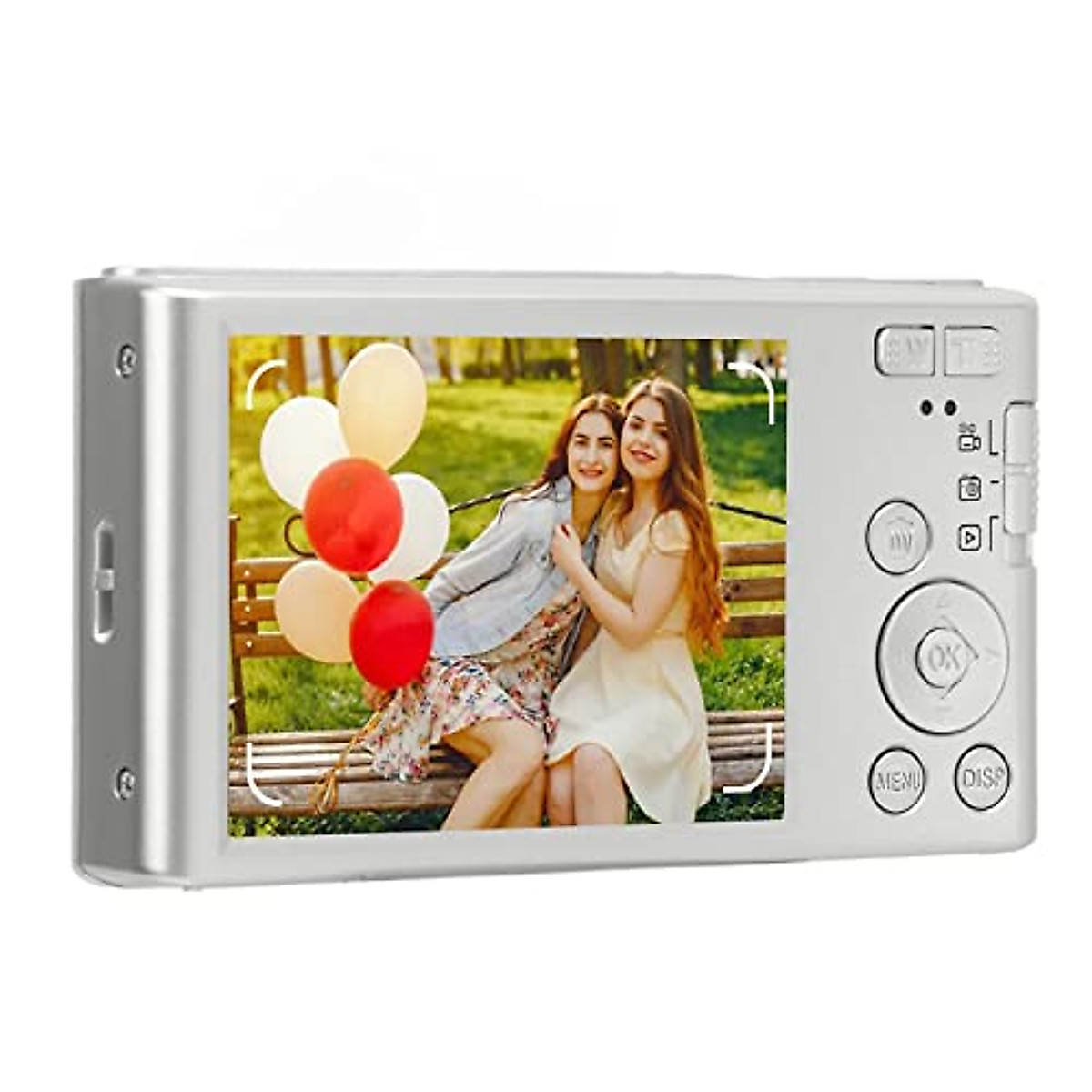 Compact Camera, 16X Digital Zoom Digital Camera 48MP Image Resolution for Beginners (Silver)