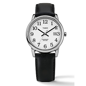 Timex T2H281 Easy Reader 35mm Black Leather Strap Watch