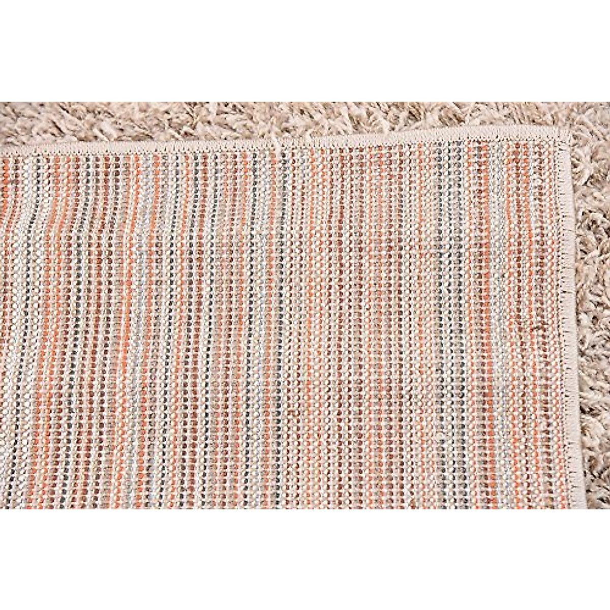 Unique Loom Solid Shag Collection Area Rug (4' 1" x 6' 1" Rectangle, Taupe)