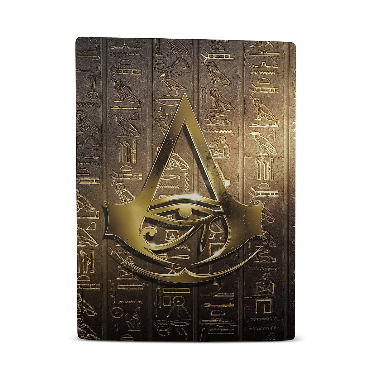 Head Case Designs Officially Licensed Assassin's Creed Logo 3D Heiroglyphics Origins Graphics Vinyl Faceplate Sticker Gaming Skin Decal Compatible with Sony Playstation 5 PS5 Digital Edition Console