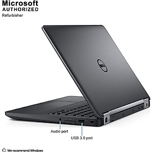 Dell Latitude E5470 14" Laptop, Intel Core i7 6600U to 2.6GHz, 16 GB RAM, 256 GB SSD, Windows 10 Pro (Renewed)