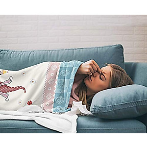 Happy Easter Lovely Gnomes Throw Blanket, Lightweight Cozy Warm Throws Cute Bunny Eggs Buffalo Plaid, Super Soft Fuzzy Plush TV Blankets for Living Room Bedroom Bed Couch Chair