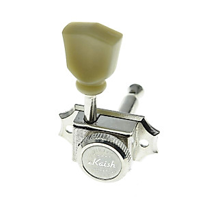 3L3R Guitar Vintage Style Locking Tuners Tuning Pegs Keys Guitar Machine Heads Guitar Part for Les Paul Guitars Nickel with Tulip Button