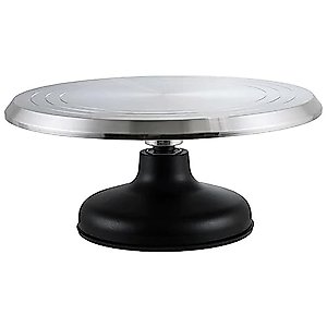 Winco Revolving Cake Decorating stand, 12 inches, Silver