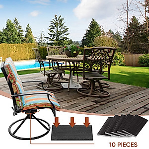 Patio Chair Spring Plates Swivel Rocker Chair Fiberglass Spring Plates Patio Rocking Chair Spring Plate Replacement Parts for Universal Outdoor Patio Furniture, 5 x 2.5 x 0.25 Inch (Black, 10 Pieces)