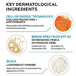 La Roche-Posay Anthelios Light Fluid Face Sunscreen Broad Spectrum SPF 60, Sensitive Skin Sunscreen, Oxybenzone Free, Oil Free, Non-Comedogenic