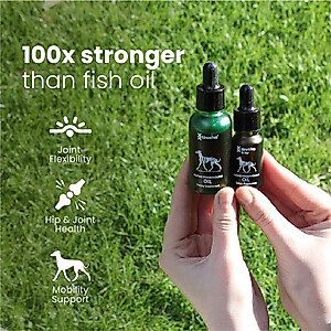 Kōrure Pets Dog Hip and Joint Care, Green Lipped Mussel Oil, for Joint Health, Joint Flexibility, Mobility Support, Made in New Zealand, 0.3 Fl Oz / 1 Fl Oz (9ml/ 0.3 Fl Oz)