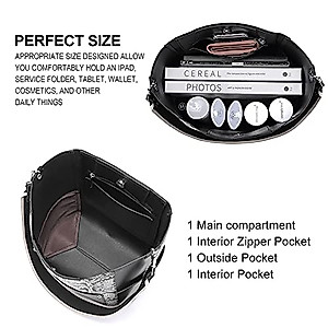 CLUCI Purses and Handbags for Women Vegan Leather Designer Tote Large Hobo Shoulder Bucket Cross-body Bag Snake Pattern with Black