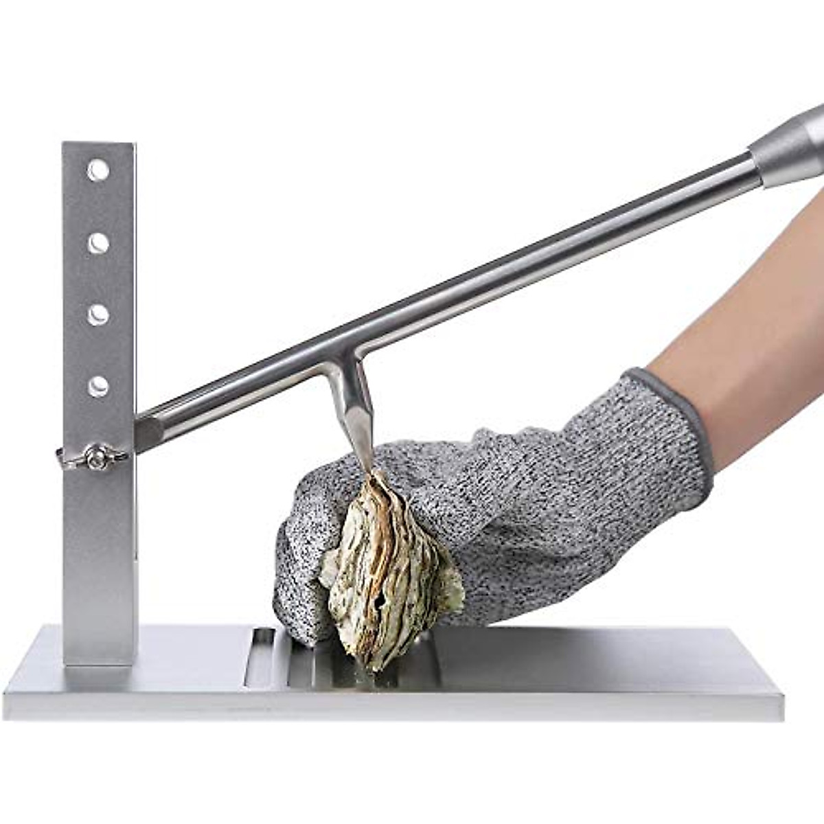 ROPTO Oyster Clam Opener Machine Tool Oyster Shucker Tool Set - Oyster Shucking Knife Board Seafood Opener Tool Set