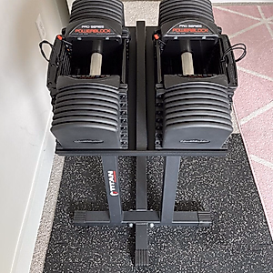 Titan Fitness Dumbbell Column Stand and Plate Tree, 260 LB Capacity, Organize Classic Dumbbells Power Block Dumbbells Loose Plates