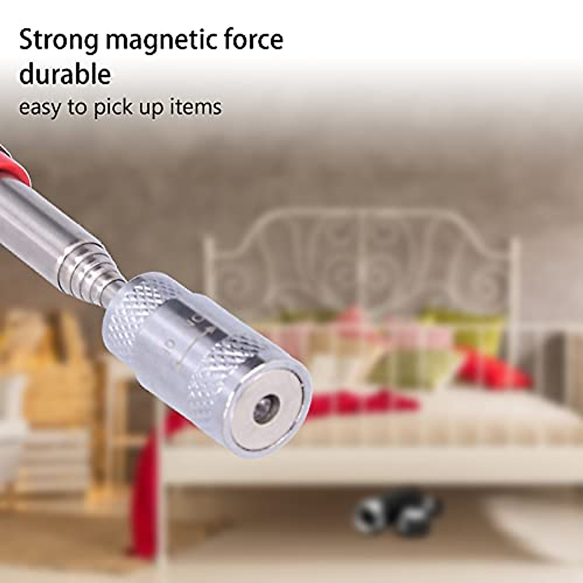 Magnetic Pickup Tool with LED Lights, Telescoping Magnet Stick Flexible Magnetic Pickup Tool for Hard to Reach Places