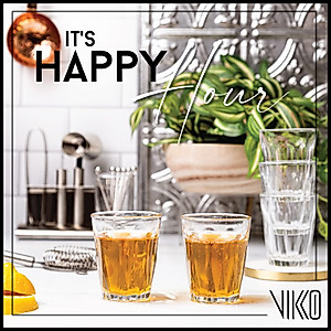 Vikko 3.75 Ounce Shot Glasses, Set of 6 Small Liquor and Spirit Glasses, Durable Tequila Bar Glasses For Alcohol and Espresso Shots, 6 Piece Large Shooter Glass Set