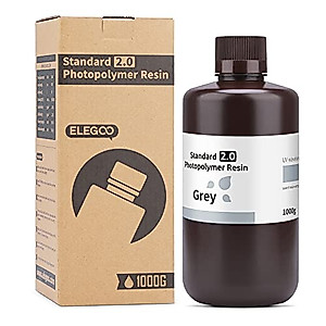ELEGOO Standard Photopolymer Resin Grey 1KG + 2.0 Grey 1KG