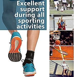 ComfiLife Ankle Brace for Men & Women, Orthopedic Brace - Adjustable Compression Wrap, Ankle Sleeve for Plantar Fasciitis, Tendinitis, Sprain, Swelling, Minor Sprains, Sports, Breathable, One Size