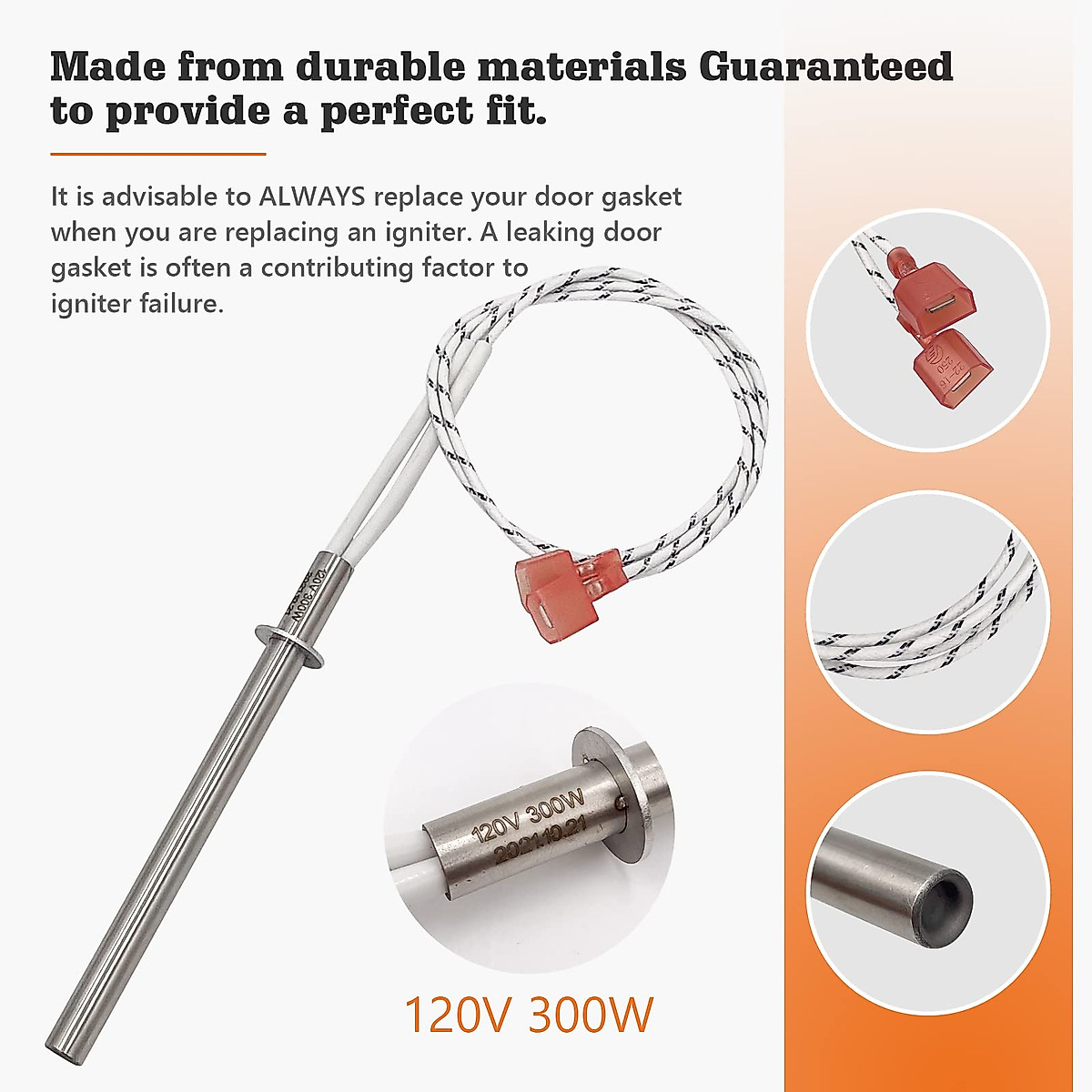 YAOAWE Replacement Igniter Part SRV7000-660 for Pelpro & Pleasant Hearth Pellet Stoves, 300W Ignitor