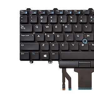 SUNMALL Backlit Keyboard Replacement Compatible with Dell Education（Latitude ） E5450 E5470 E5480 E7450 P40G E7470 E7480,Latitude 14 5480 5488 5490 5491 7480 7490 with Pointer US Layout