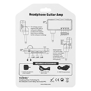 Andoer Vitoos Electric Guitar Plug Mini Headphone Amp Amplifier (Heavy Rock)