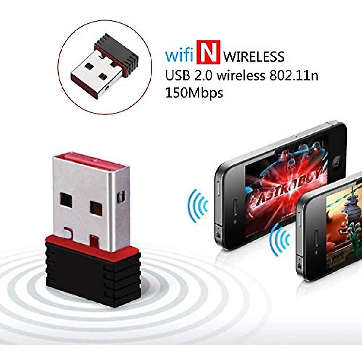 Superwang Mini USB Wifi Wireless Adapter N - 150Mbps 802.11n Wireless Internet Dongle, Supports Windows, Mac OS, Linux …
